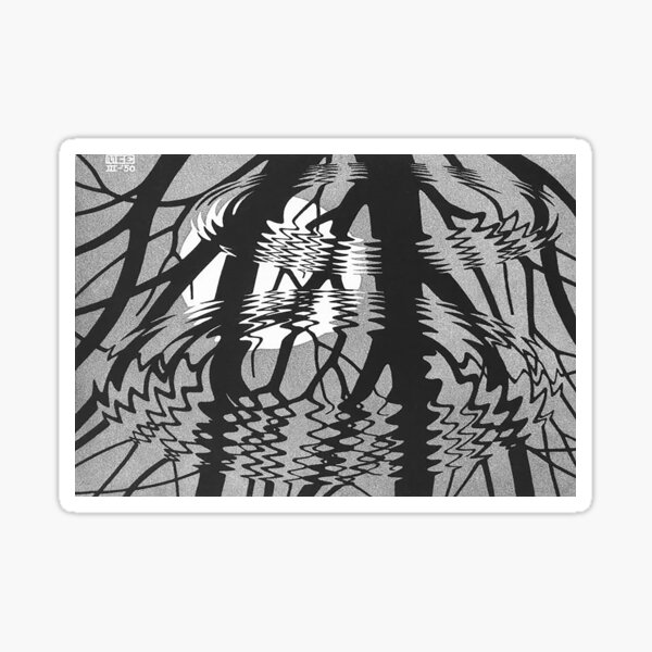 "M.C. Escher artwork" Sticker for Sale by itsmeart | Redbubble