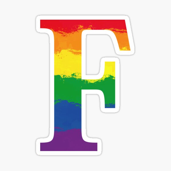 "The Letter F- Rainbow Watercolor Design" Sticker for Sale by ...