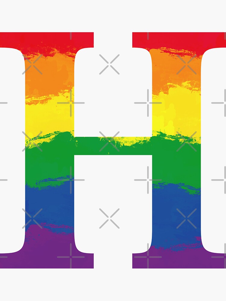 "The Letter H- Rainbow Watercolor Design" Sticker for Sale by ...