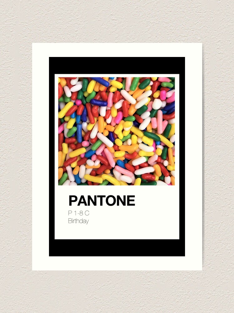 "Pantone color swatch birthday cake sprinkles" Art Print for Sale by ...