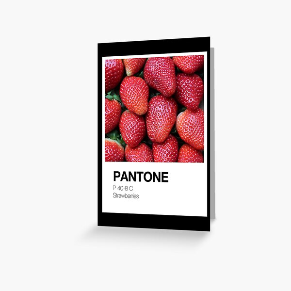 "Pantone color swatch red fresh strawberries" Greeting Card for Sale by ...