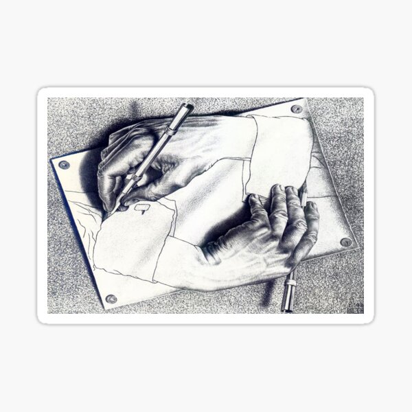 "M.C. Escher artwork" Sticker for Sale by itsmeart | Redbubble