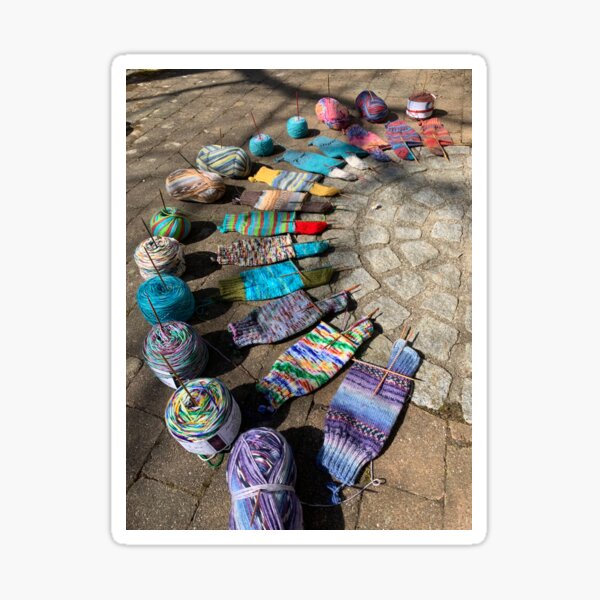 "Sock Rise" Sticker for Sale by PassioKnit | Redbubble