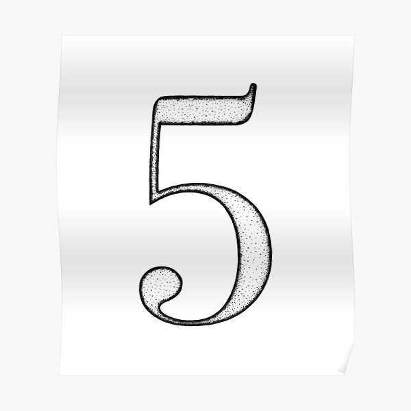 "Dotart/Dotwork illustration of Number 5" Poster for Sale by ...