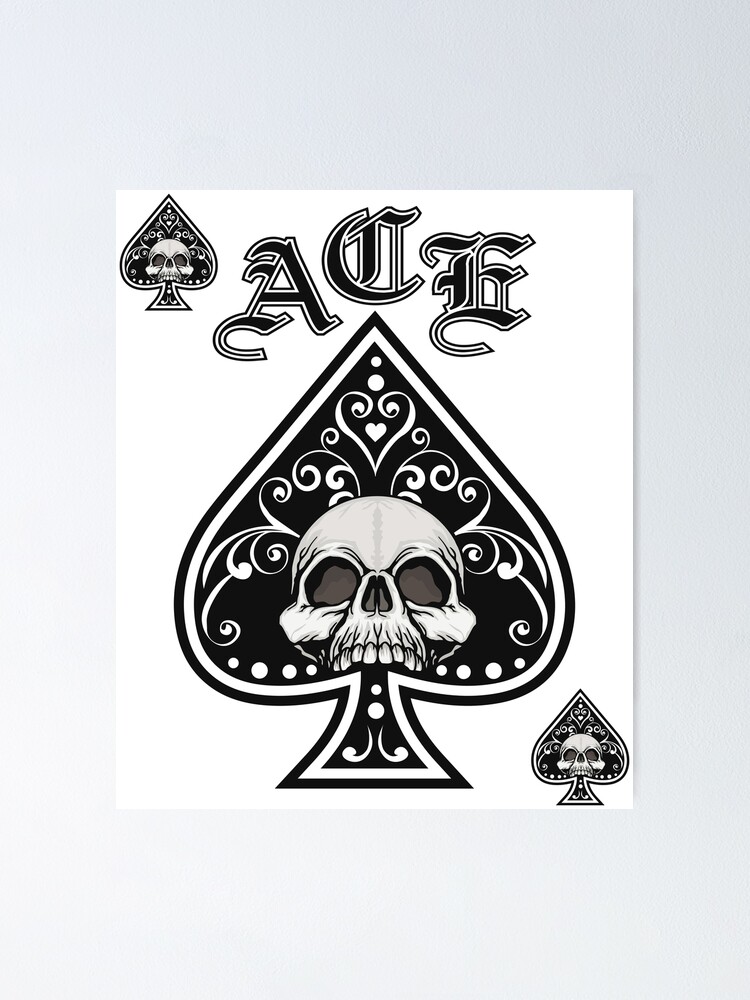 "Skull Ace of Spades Playing Card Poker" Poster by Macphisto71 | Redbubble