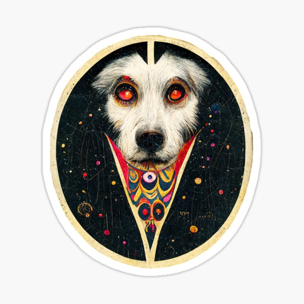 "Weird Dog Demon, cute, Occult Retro Surrealism" Sticker for Sale by ...