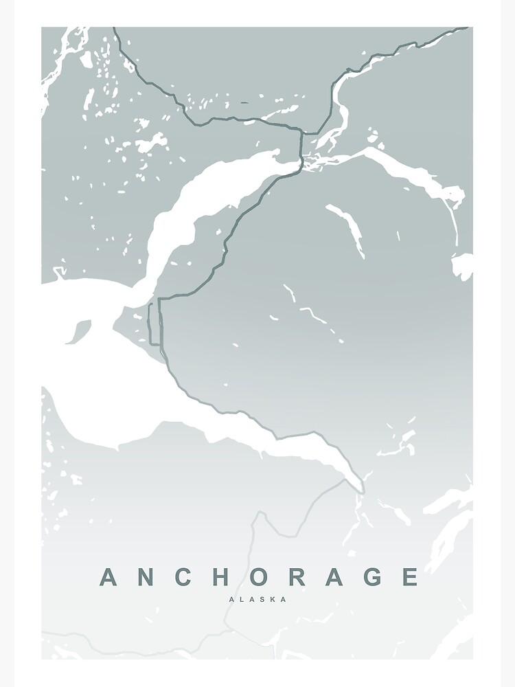 "Anchorage Map Art" Poster for Sale by artymaps | Redbubble