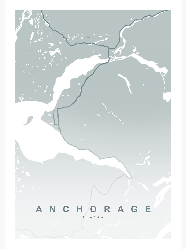 "Anchorage Map Art" Sticker for Sale by artymaps | Redbubble