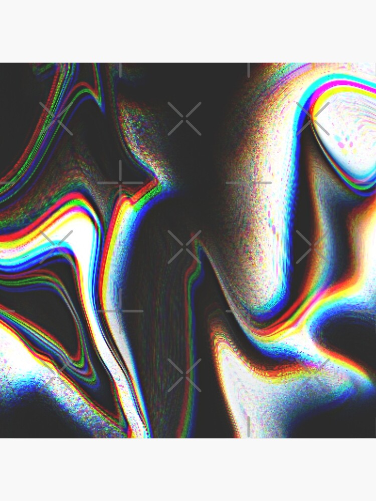 "Black And White Trippy Liquid Art Glitch Liquid Drip | StokedUpArt ...