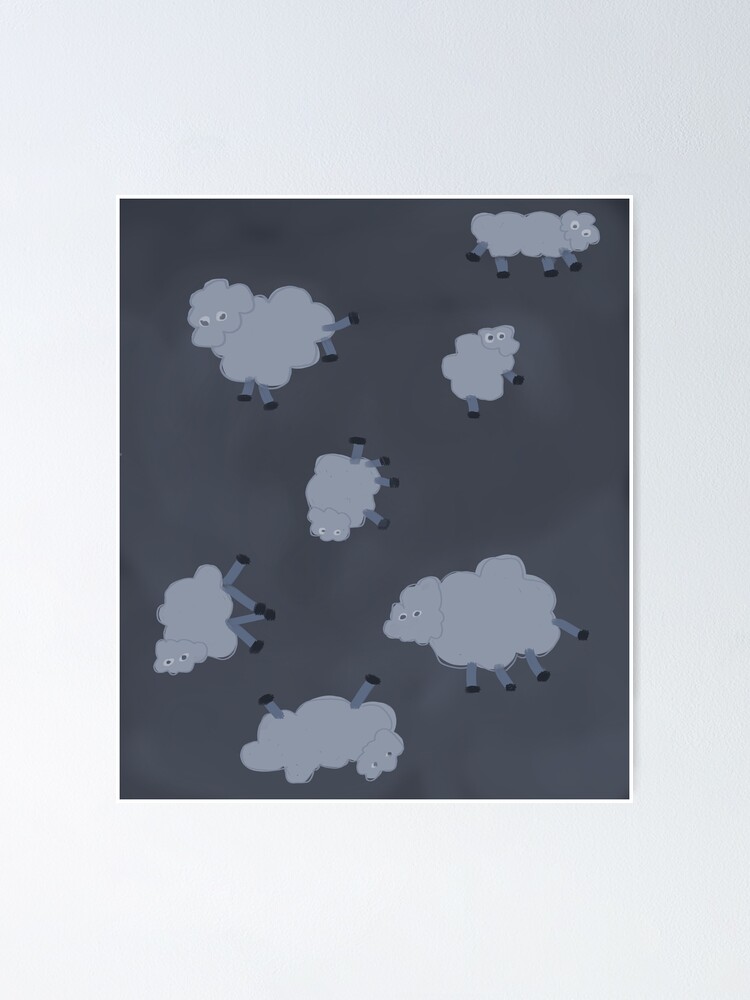 "Floating Sheep" Poster for Sale by WillowDraws | Redbubble