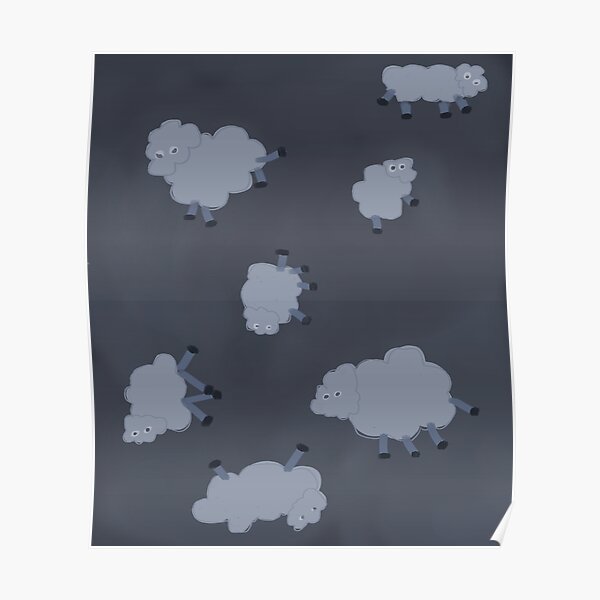 "Floating Sheep" Poster for Sale by WillowDraws | Redbubble
