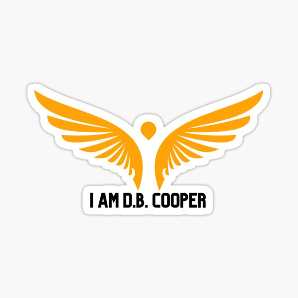 "I Am D.B. Cooper" Sticker for Sale by Rabeeca-designs | Redbubble