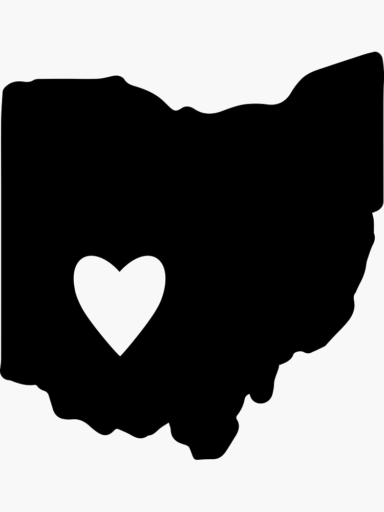 "Ohio state with heart shape" Sticker for Sale by PepaAnaRB | Redbubble