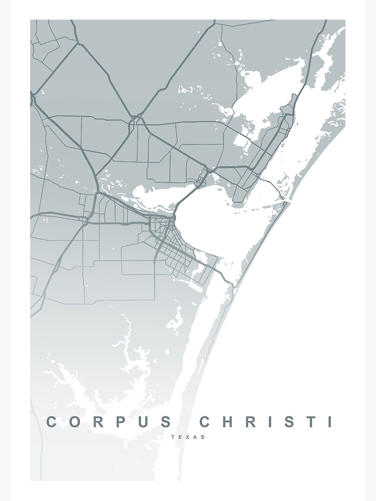 "Corpus Christi Map Art" Poster for Sale by artymaps | Redbubble