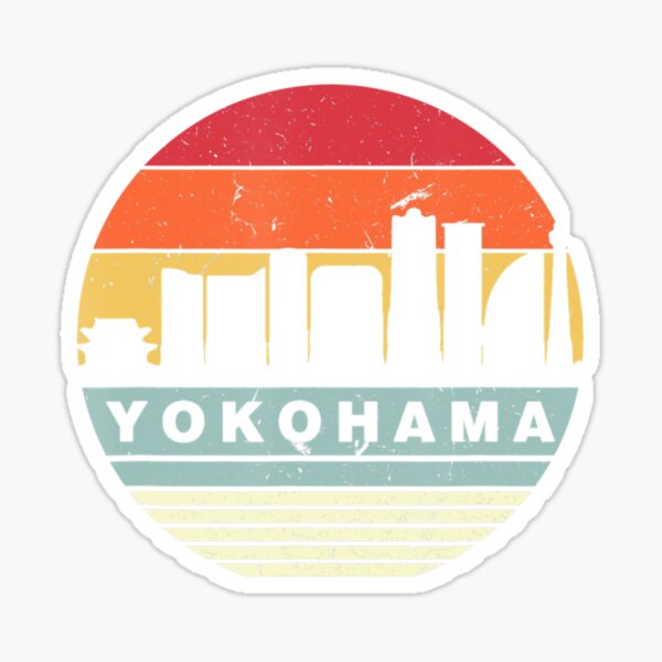 "Vintage Yokohama Skyline Silhouette" Sticker for Sale by vangmauquan ...