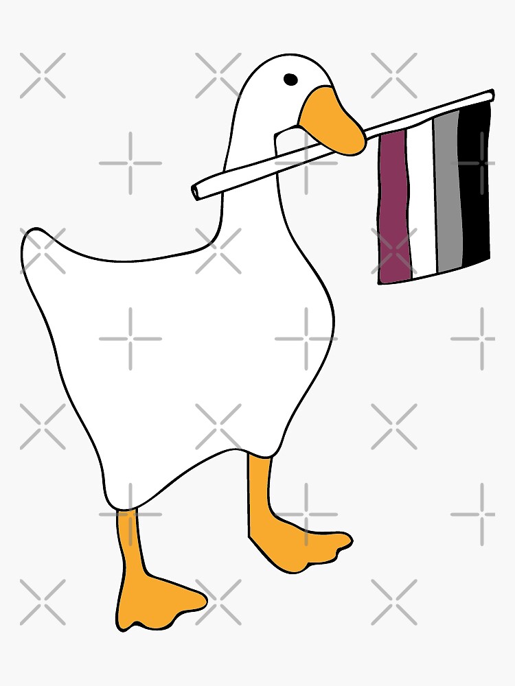 "Duck with Ace Flag" Sticker for Sale by ellclark | Redbubble
