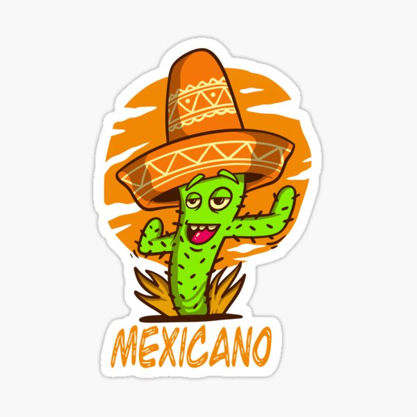 "MEXICANO CACTUS CARTOON" Sticker for Sale by LINTANGDSG | Redbubble
