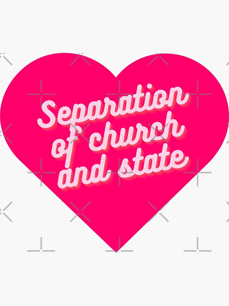 "Separation of Church and State" Sticker for Sale by cemmirane | Redbubble