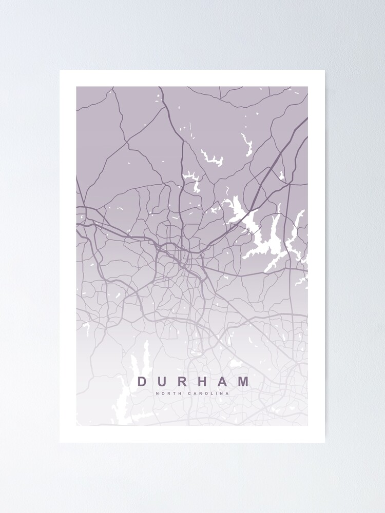 "Durham Map Art" Poster for Sale by artymaps | Redbubble