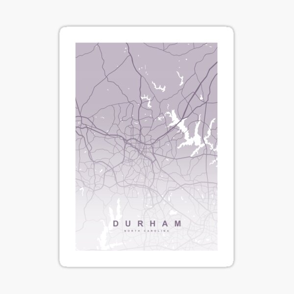 "Durham Map Art" Sticker for Sale by artymaps | Redbubble
