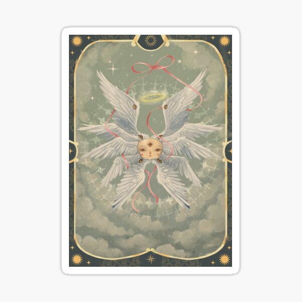 "angelus" Sticker for Sale by LunaAyArts | Redbubble