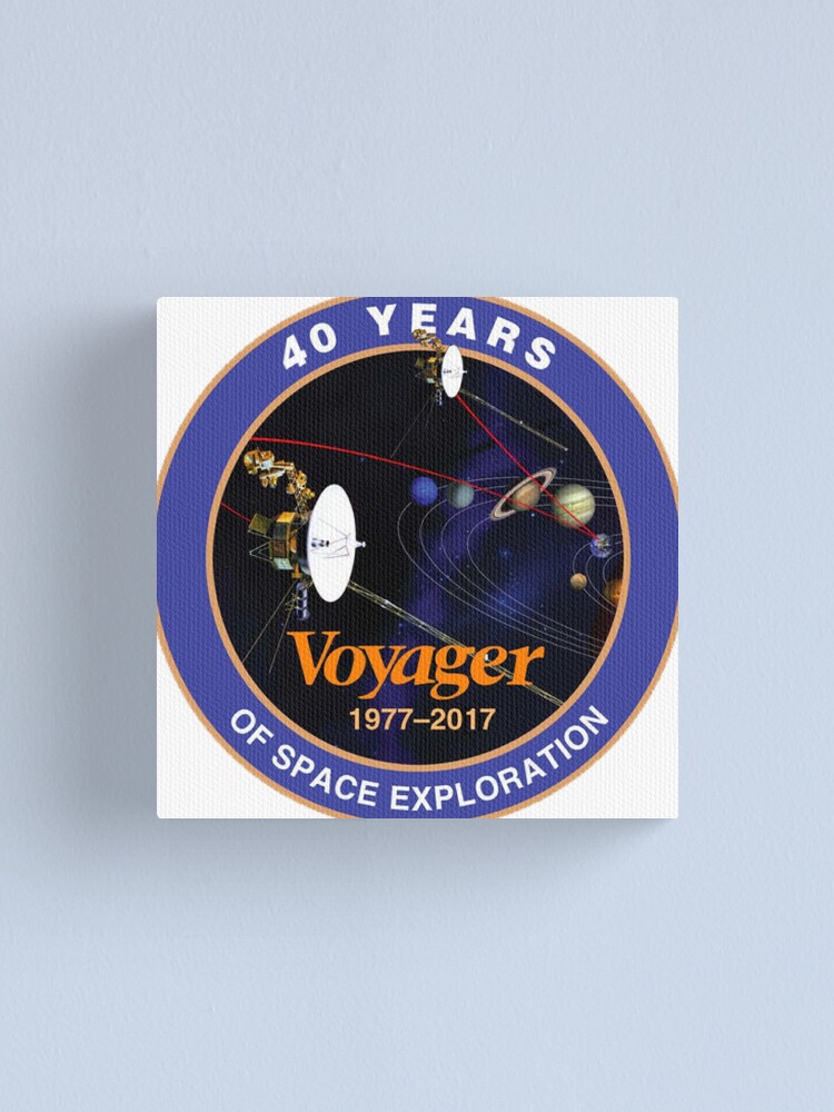 "Voyager Program: 40th Anniversary Logo" Canvas Print by Spacestuffplus ...