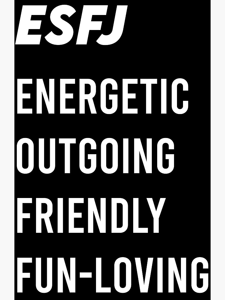 "esfj|esfj quotes" Poster for Sale by dreamerpandaa | Redbubble