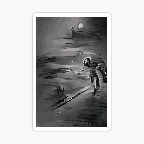 "Moon Walker" Sticker for Sale by DarkChocoKing | Redbubble