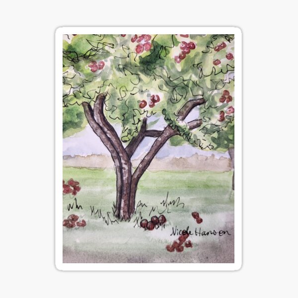 "Apple Tree" Sticker for Sale by NicoleIsHanson | Redbubble
