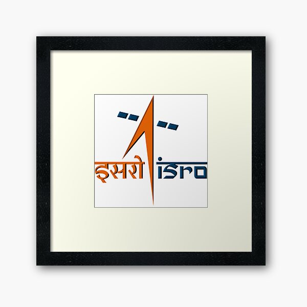 "Indian Space Research Organization (ISRO) Logo" Framed Art Print for ...