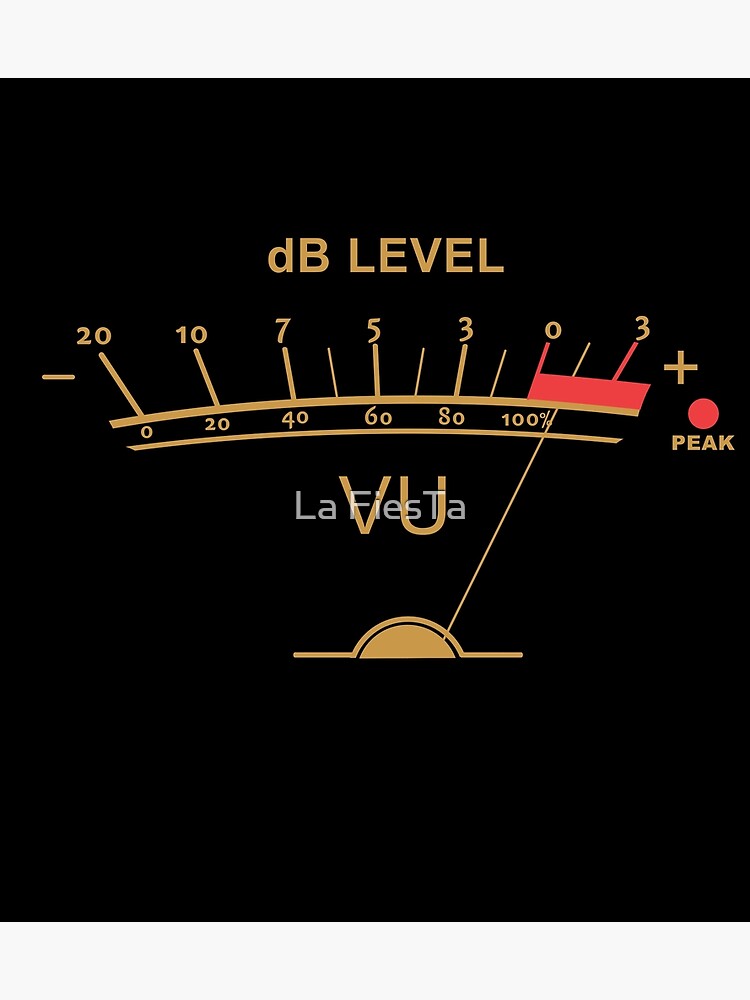 "Volume VU Meter Vintage Audio Engineer Recording Studio Gear Head ...