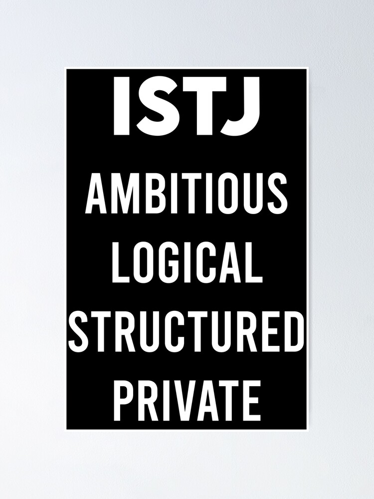 "ISTJ traits| istj quotes" Poster for Sale by dreamerpandaa | Redbubble