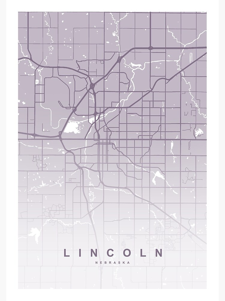"Lincoln Map Art" Poster for Sale by artymaps | Redbubble