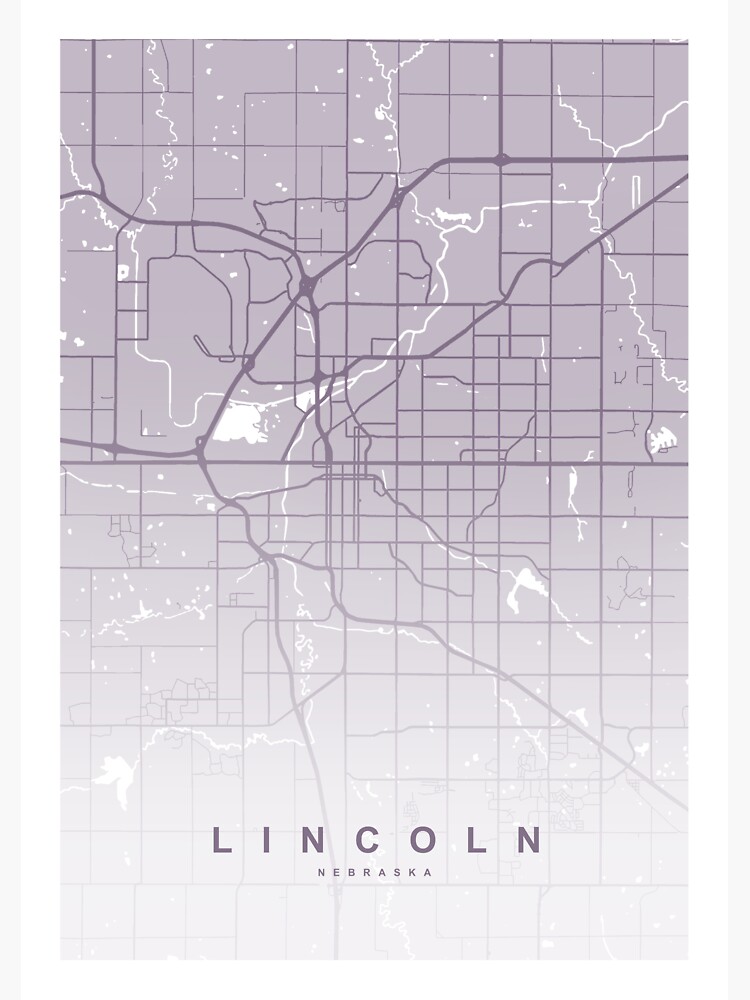 "Lincoln Map Art" Sticker for Sale by artymaps | Redbubble