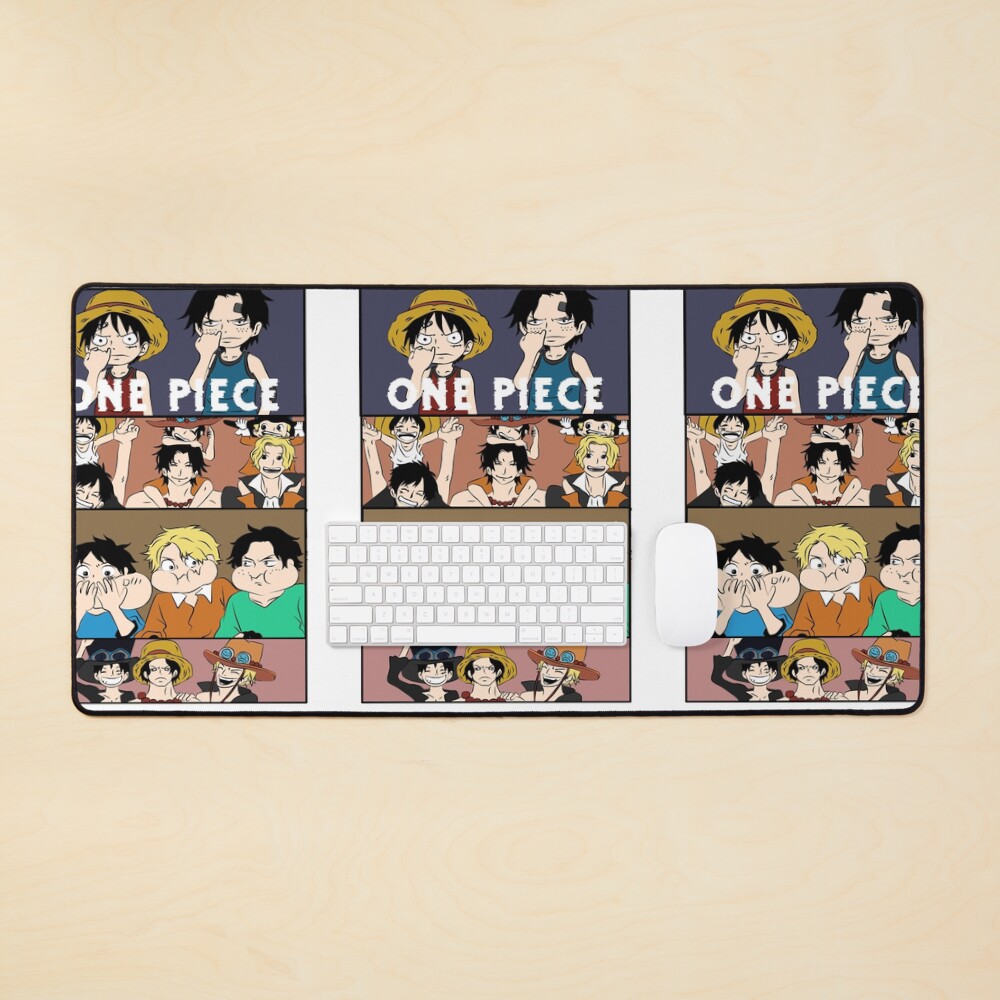 "One Piece Anime_Luffy_Ace_Sabo" Mouse Pad for Sale by Infinirish ...