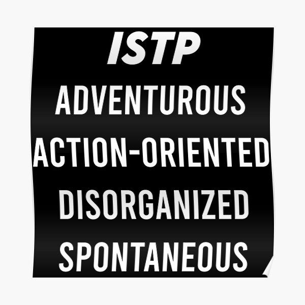 "istp traits| istp quotes" Poster for Sale by dreamerpandaa | Redbubble