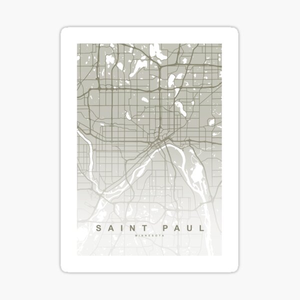 "Saint Paul Map Art" Sticker for Sale by artymaps | Redbubble
