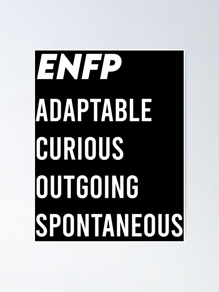 "enfp traits | enfp quotes" Poster for Sale by dreamerpandaa | Redbubble