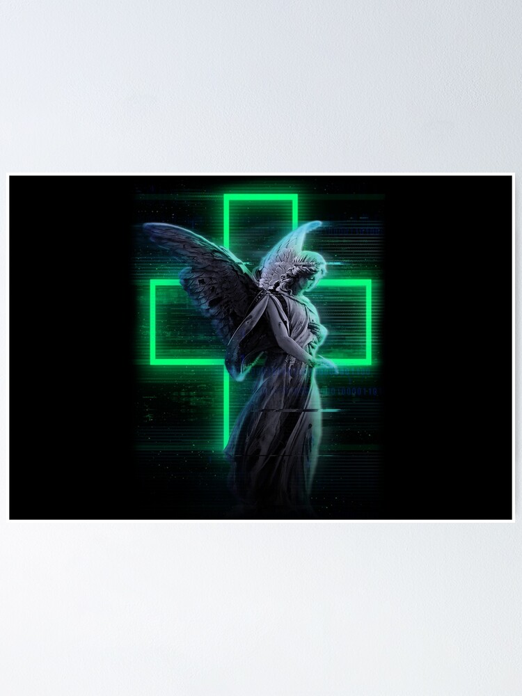 "Vaporwave Angel" Poster for Sale by bunsbodega | Redbubble