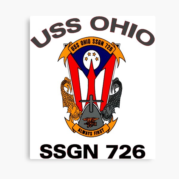 "USS Ohio (SSGN-726) Crest" Canvas Print for Sale by Spacestuffplus ...