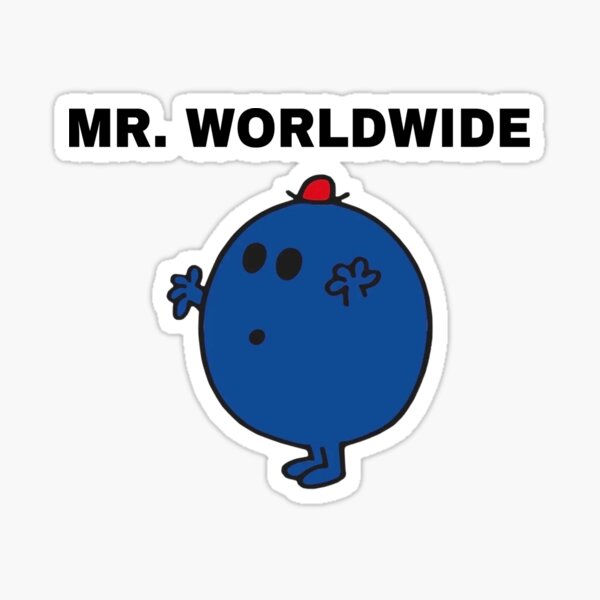"MR.WORLDWIDE " Sticker for Sale by krispull | Redbubble