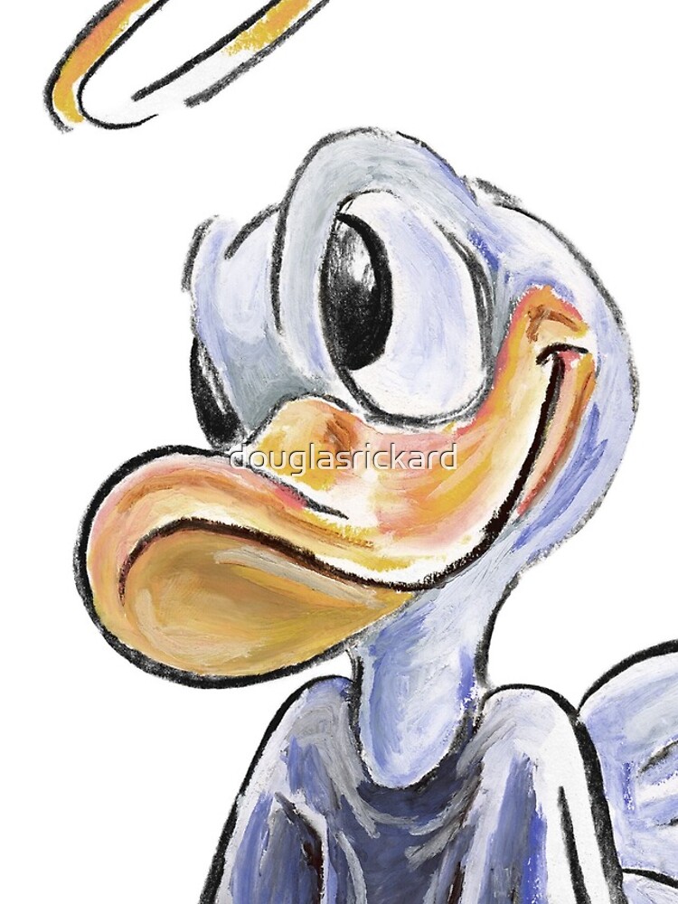 "Charcoal and Oil - Angel Donald Duck" iPhone Case for Sale by ...