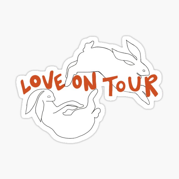 "love on tour" Sticker for Sale by paperthinclouds | Redbubble