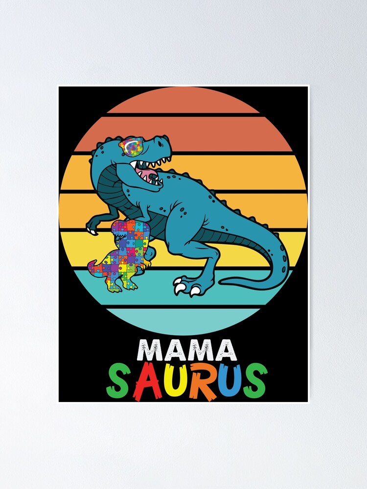"Mamasaurus T-rex Dinosaur Mama" Poster for Sale by OMYO-SHOP | Redbubble