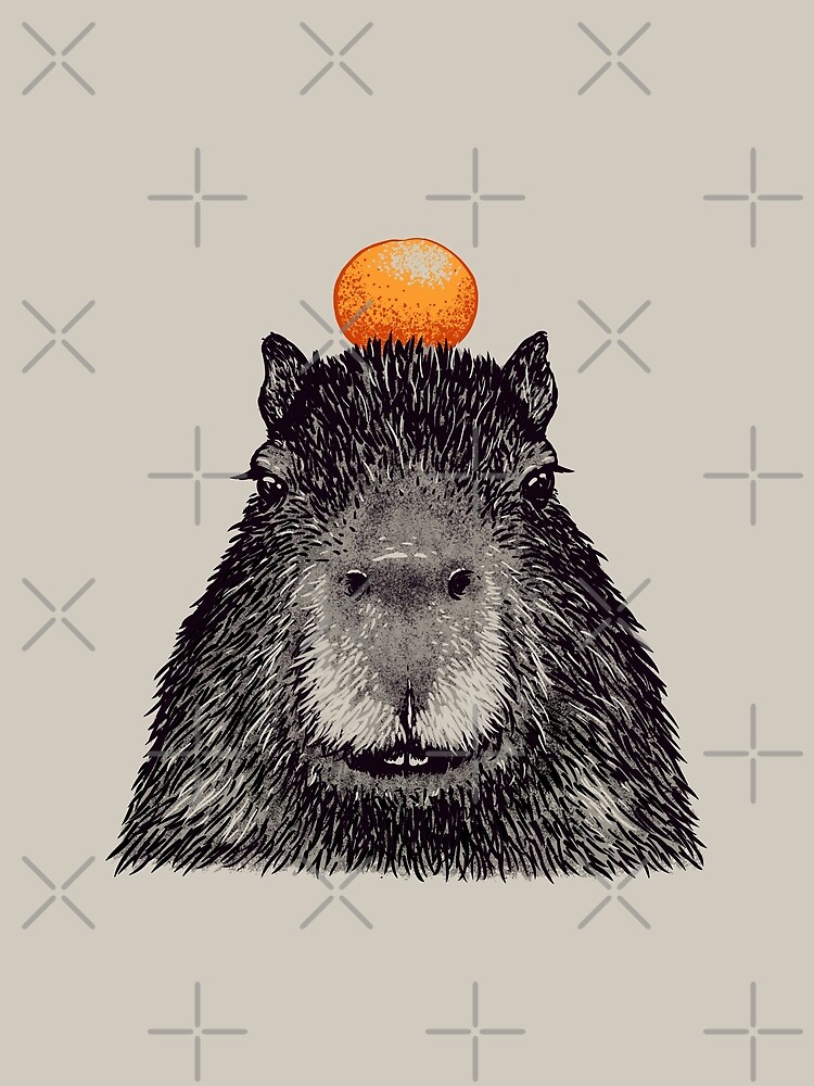 Capybara Orange | Capy Yuzu Animal Poster