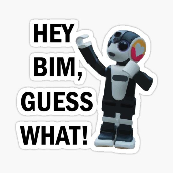 "Hey Bim guess what " Sticker for Sale by LC-SHOP | Redbubble