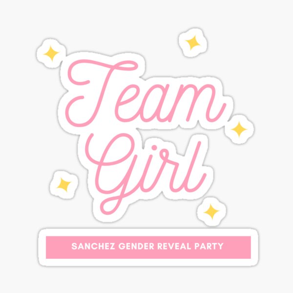 "team girl pink design" Sticker for Sale by ketkidesign | Redbubble