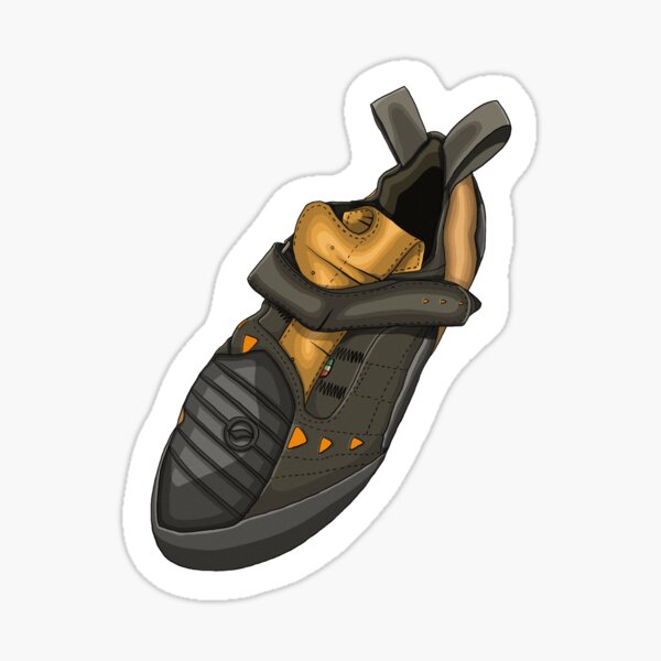 "Scarpa climbing shoe" Sticker for Sale by nkiergaard | Redbubble