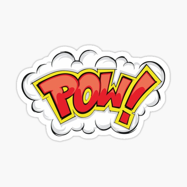 "POW!" Sticker for Sale by Egezinti | Redbubble