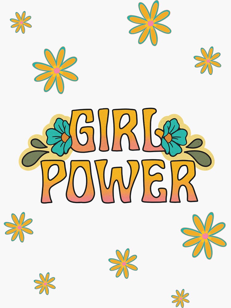 "girl power design" Sticker for Sale by ketkidesign | Redbubble